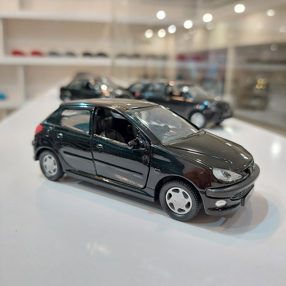 ماشین فلزی پژو 206 مشکی - قیمت عالی ️ مرداد 1403